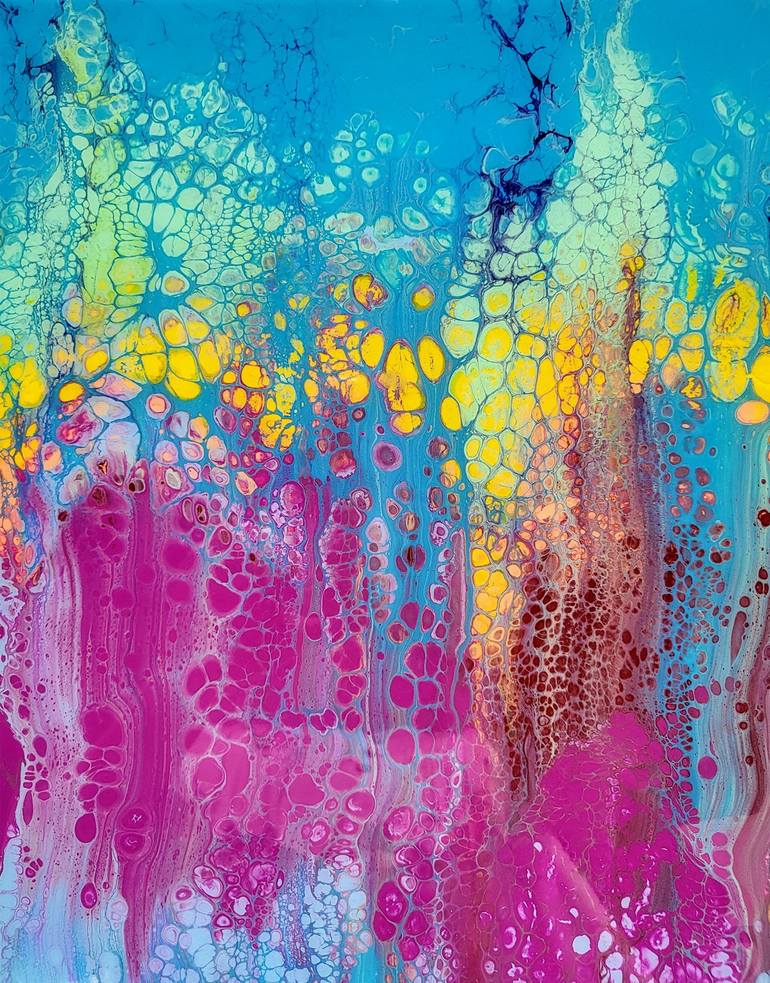 Acrylic Art Pour Painting #104 Painting by Natalee Monk | Saatchi Art