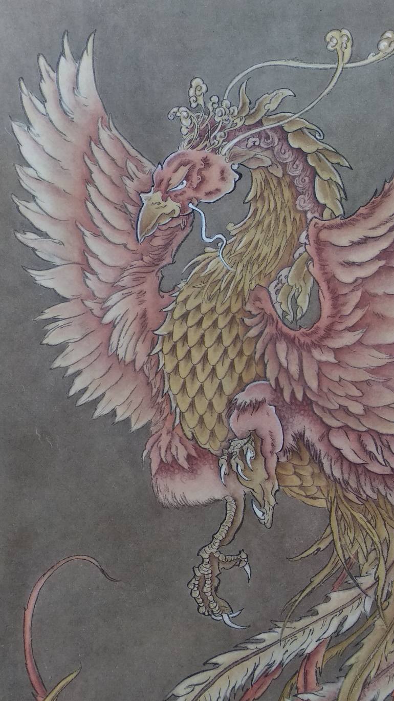 Fenix bird Painting by Iulianiya Loutsch | Saatchi Art