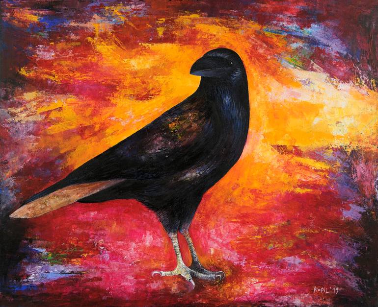 Allan the Crow Painting by Copil Marcel Dumitru | Saatchi Art