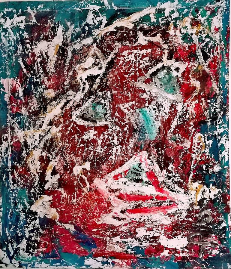 calma blu Painting by Manuela Caputo | Saatchi Art