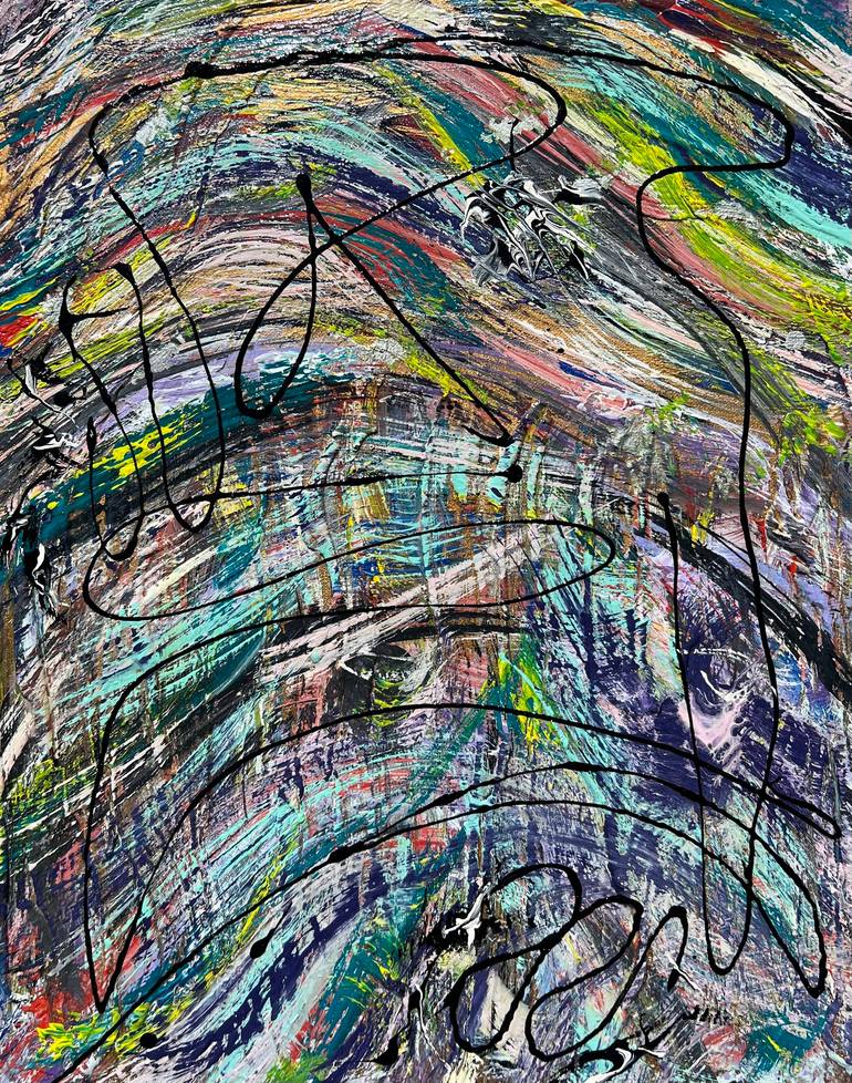 Polychromatic Waves Painting by Rich Glasgow | Saatchi Art