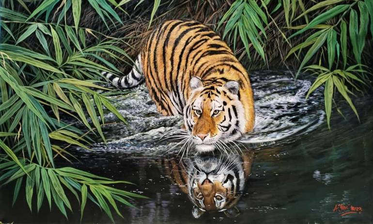 Hunting Painting by Bagya Art Gallery | Saatchi Art