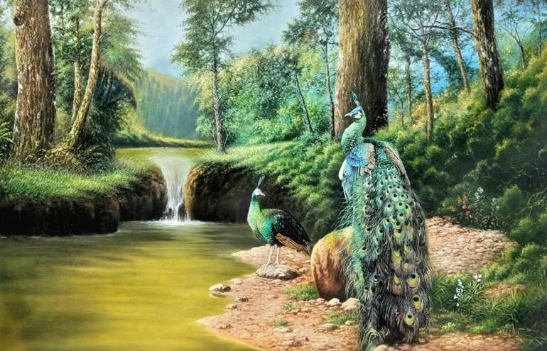 Birds of Paradise Painting by Bagya Art Gallery | Saatchi Art