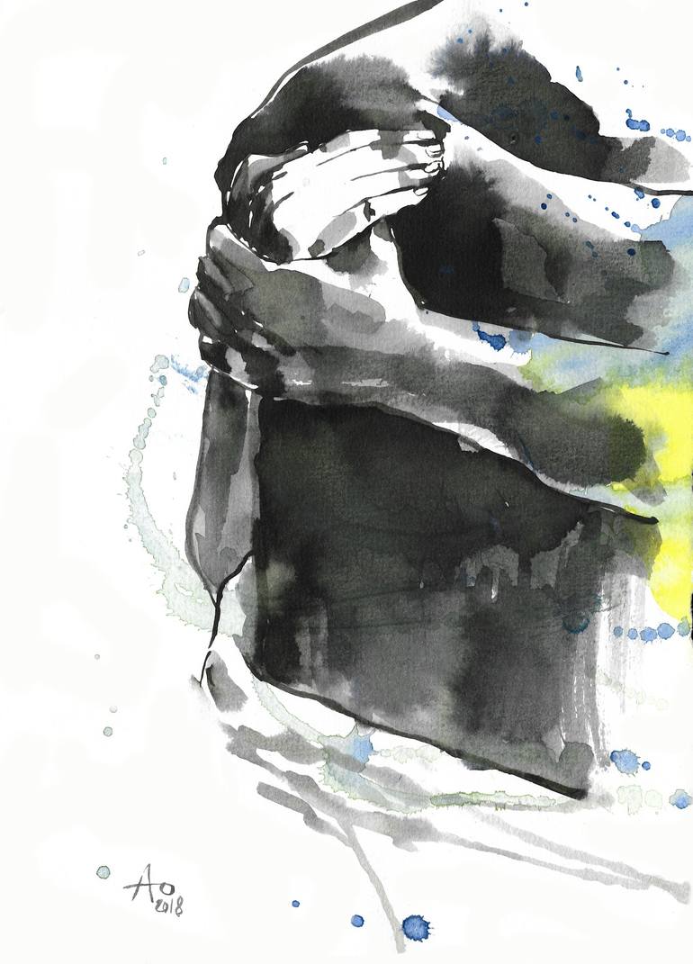 Farewell hugs. Painting by Oxana Antonenko | Saatchi Art