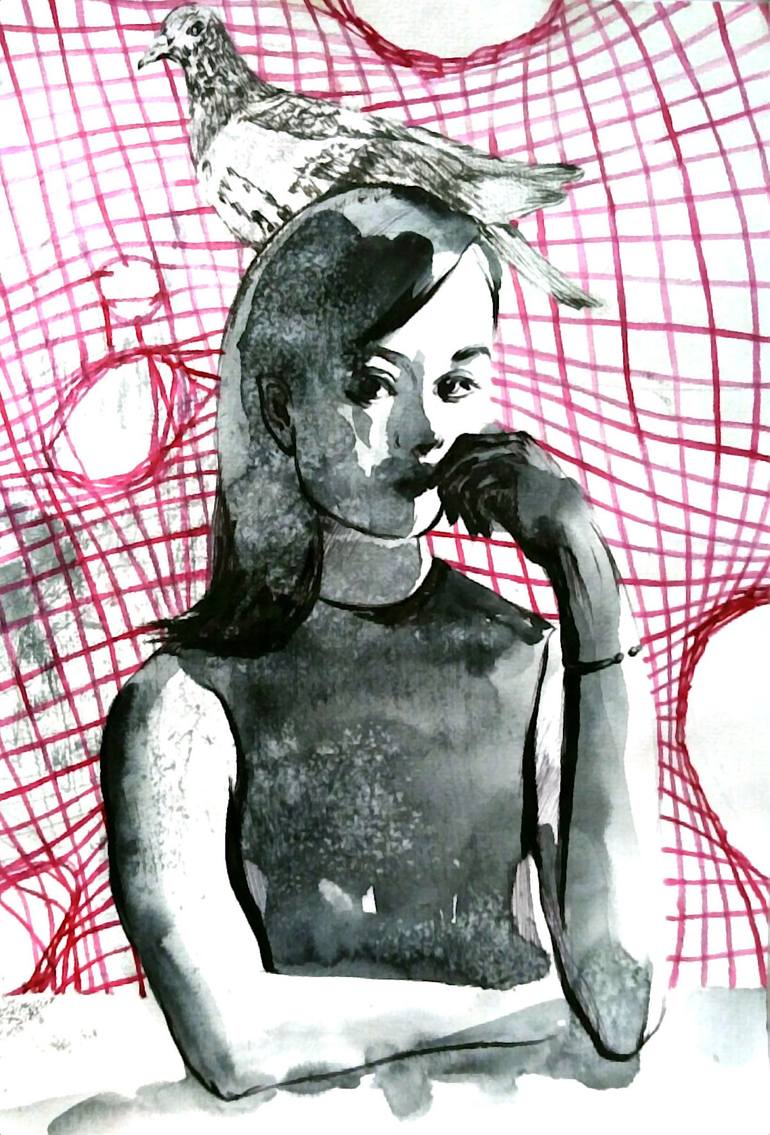 Release the bird. Painting by Oxana Antonenko | Saatchi Art