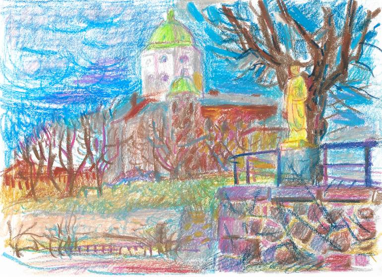 Vyborg/Viipuri travel sketch Viipurin linna or Wiborgs slott Drawing by ...