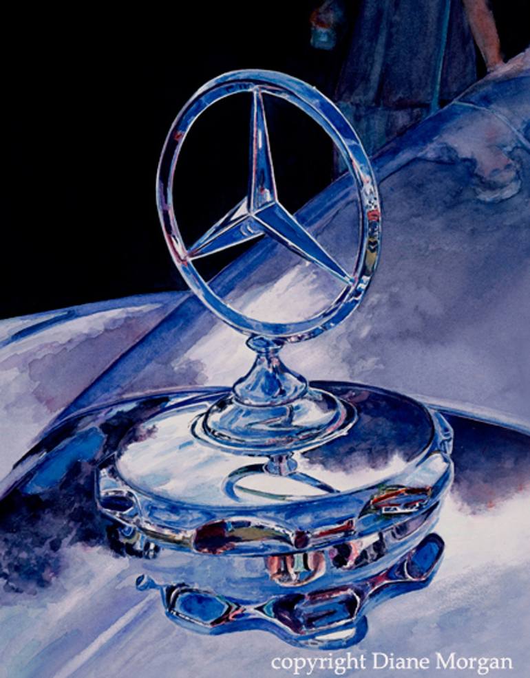 Mercedes Mascot Painting by Diane Morgan | Saatchi Art