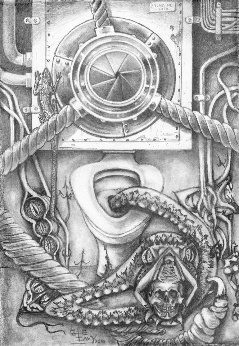 Plumbed Python ( By Bernard Dumaine and Cate Davy Drawing by Cate Davy ...