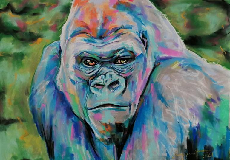 Silverback Drawing by Emma Schmitt | Saatchi Art