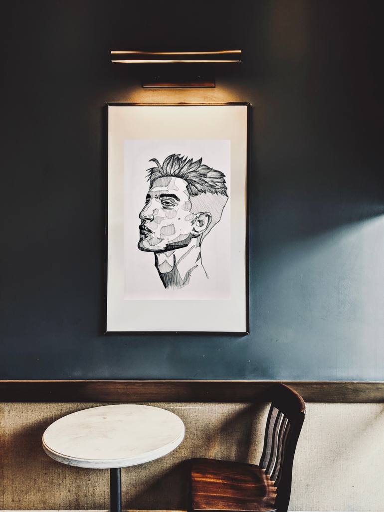 Gen Z Adonis PORTRAIT Painting by Khushi Chovatiya | Saatchi Art