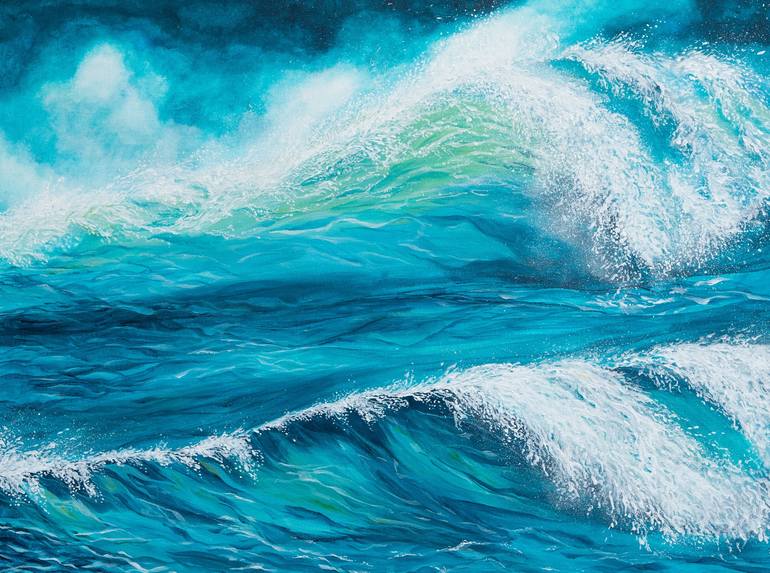 The Blue Rush Painting by Revati Sharma | Saatchi Art