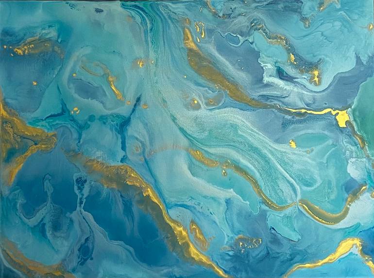 Blue Bliss Painting by Anne-Marie Jenner | Saatchi Art