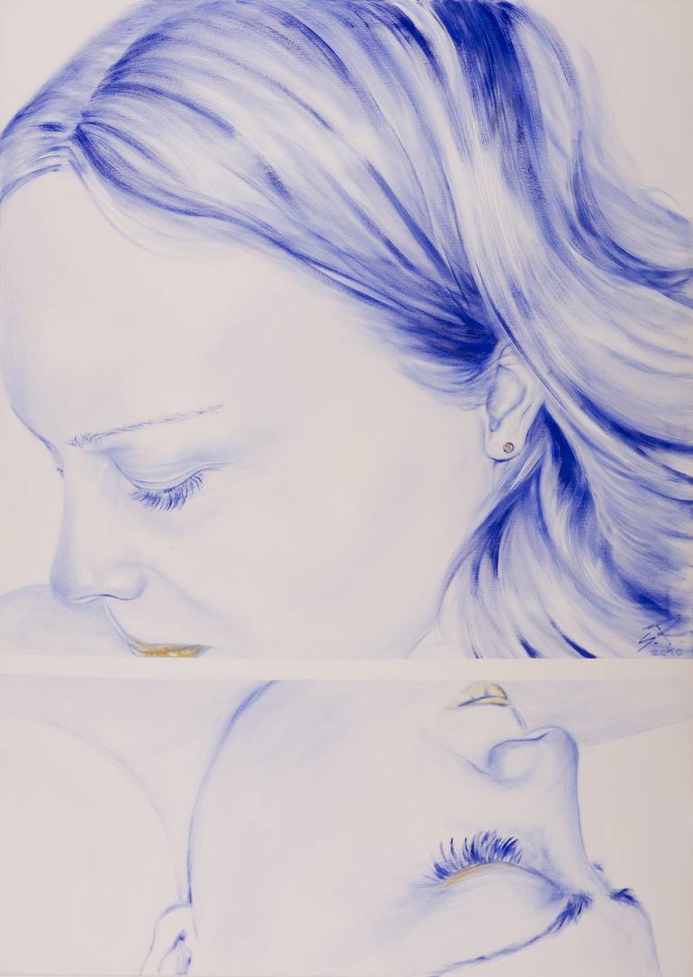 Face to Face Painting by Sabine Rudolph | Saatchi Art