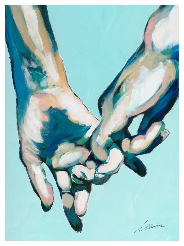 Intertwined in Love - Men in Love Painting by Brenden Sanborn | Saatchi Art