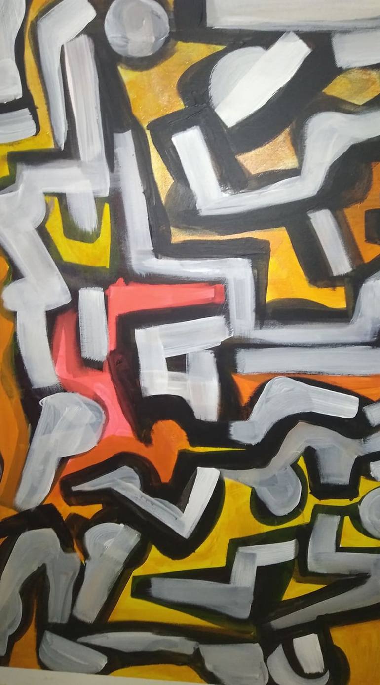 Abstract-Bodies in Motion Painting by Frank Allen | Saatchi Art