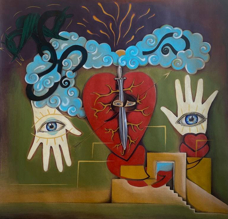 Evil Eye Talisman Painting by Seden Nalbantoglu | Saatchi Art