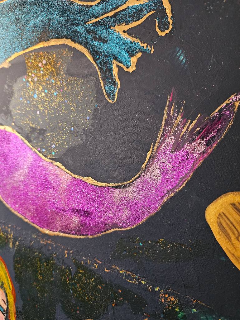 Norouz,,woman and fish I Painting by Ghazal Ashrafian | Saatchi Art