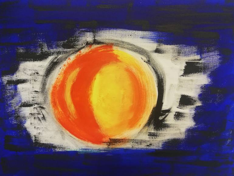 The Sun and Moon Mix Painting by Diendorfer Art | Saatchi Art