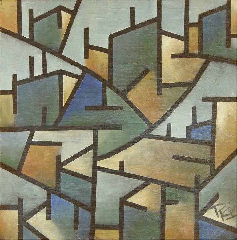 Rooftop Views Painting by Petr Kyn | Saatchi Art