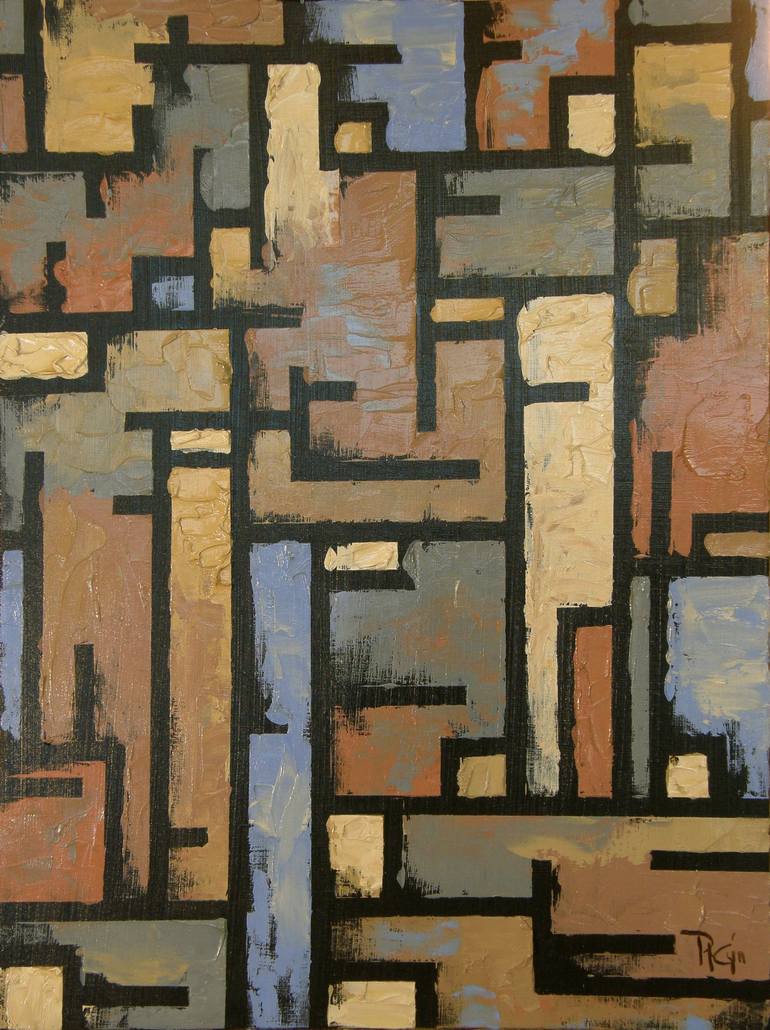 Skyscraper Blocks Painting by Petr Kyn | Saatchi Art