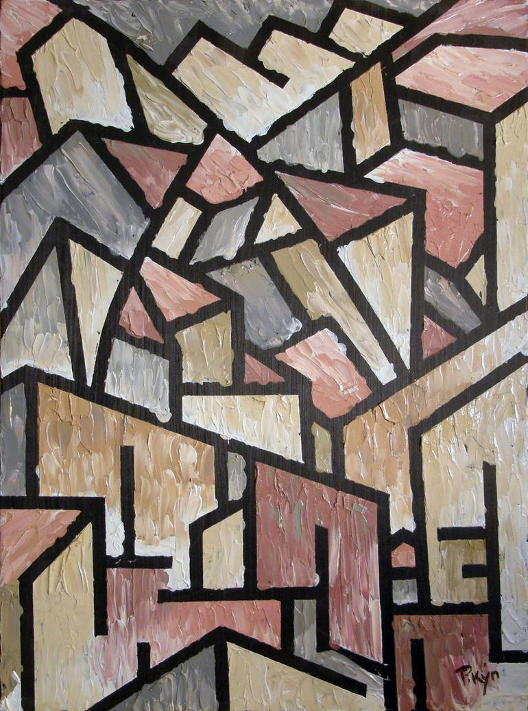 Urban Cubism Painting by Petr Kyn | Saatchi Art