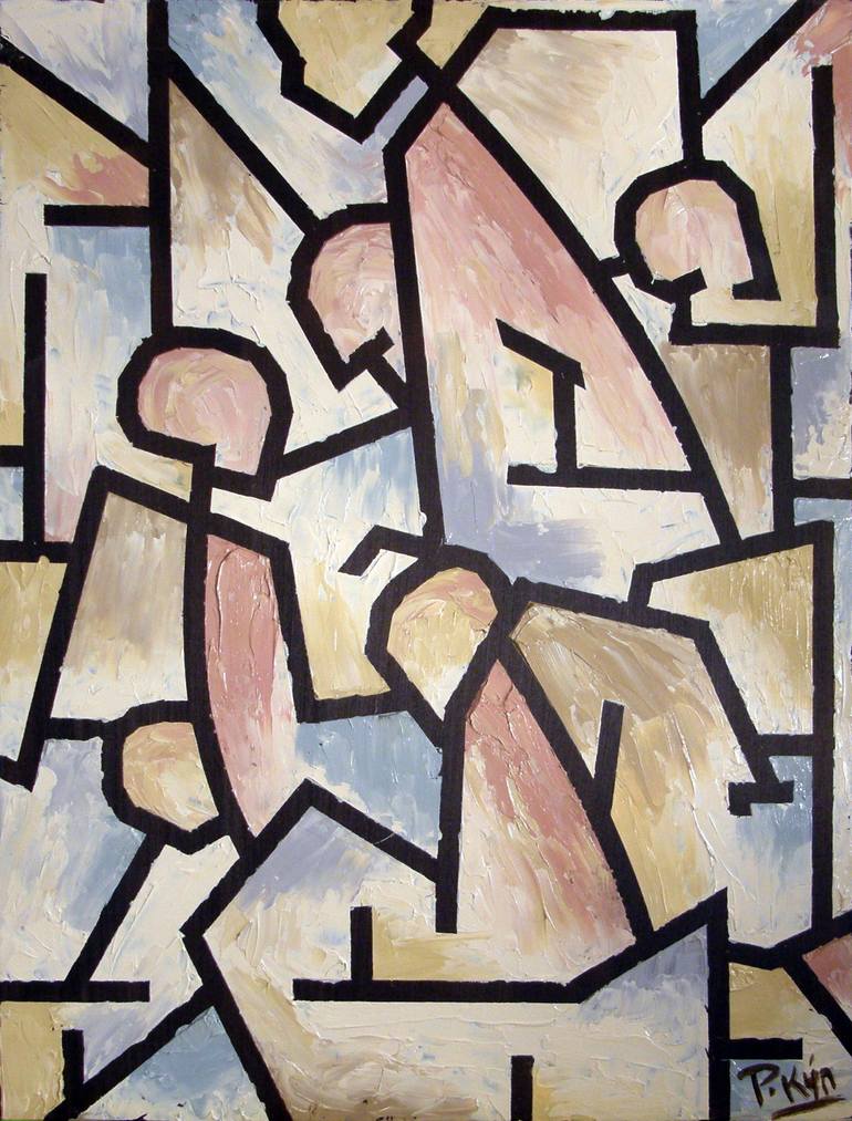 Urban Workers Painting by Petr Kyn | Saatchi Art