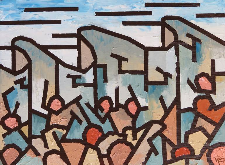 S-The Wall Painting by Petr Kyn | Saatchi Art