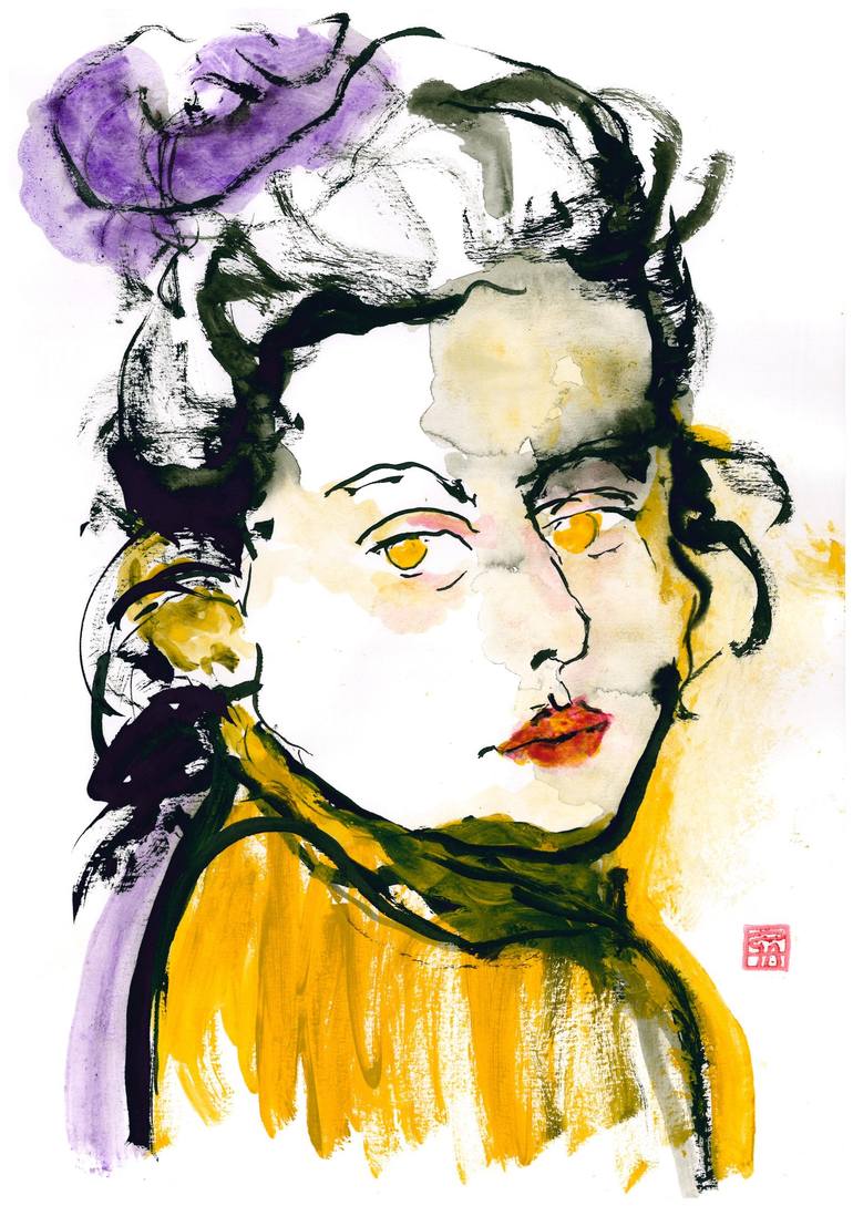 Golden girl Painting by Anna Fedor | Saatchi Art