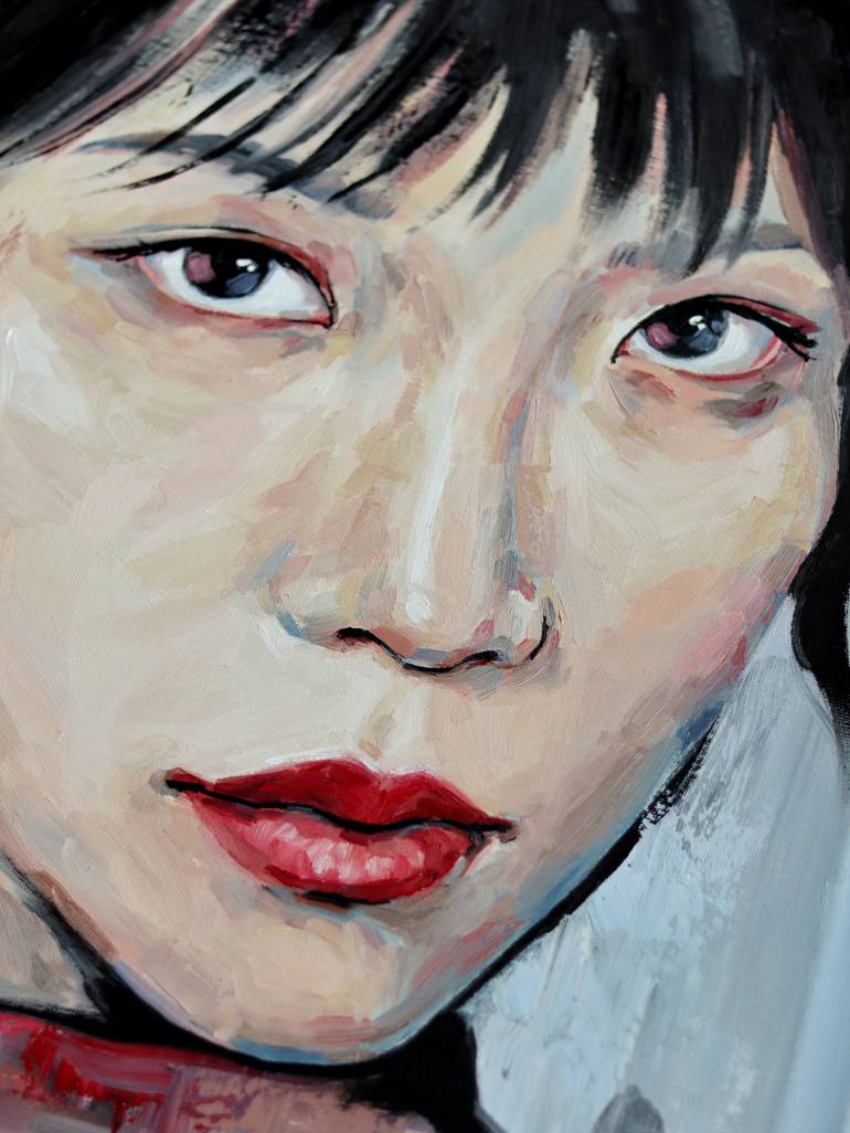 Asian girl Painting by Marina Ogai | Saatchi Art
