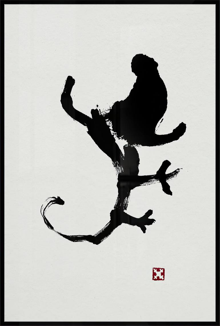 Inu (犬) Painting by Bryan Mew | Saatchi Art