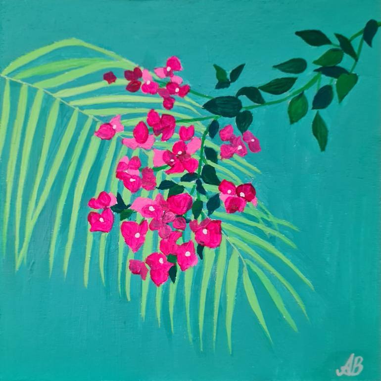 Bougainvillea Painting by Alice Bulmer | Saatchi Art
