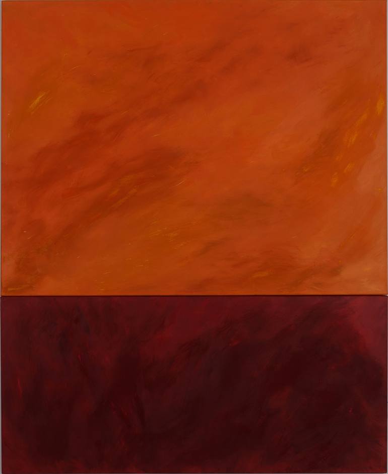 ROT&ROT horizontal, groß I Painting by Katrin Tavernini | Saatchi Art