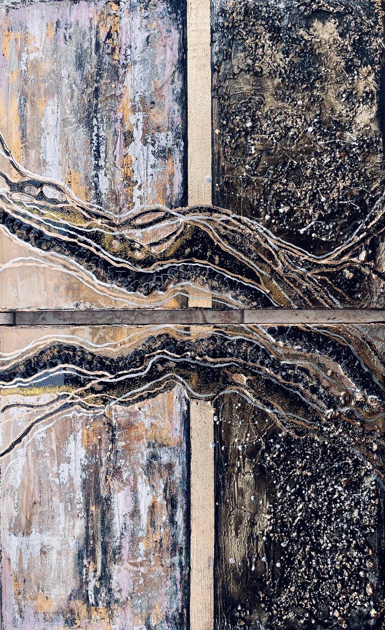 Diptych “Double Flicker “ Painting by Torry Vik | Saatchi Art