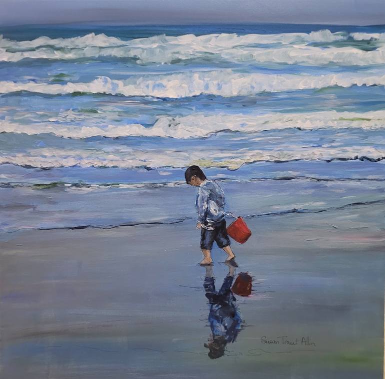 The Red Bucket Painting by Susan Allin | Saatchi Art