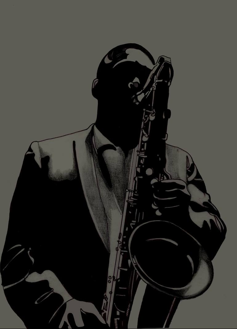 JOHN COLTRANE Drawing by stuart hudgins | Saatchi Art