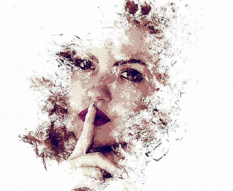 Shuuush Painting by Godfrey Okoye | Saatchi Art