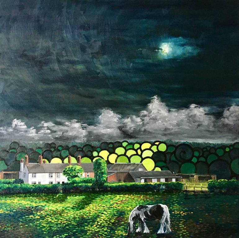 The Last Annesley Pit Pony Painting by David Taylor-Curran | Saatchi Art