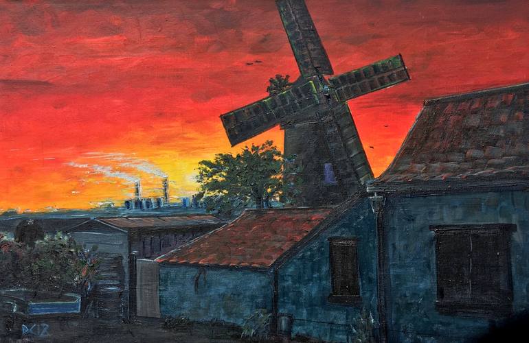 Retford Power Station Painting by David Taylor-Curran | Saatchi Art