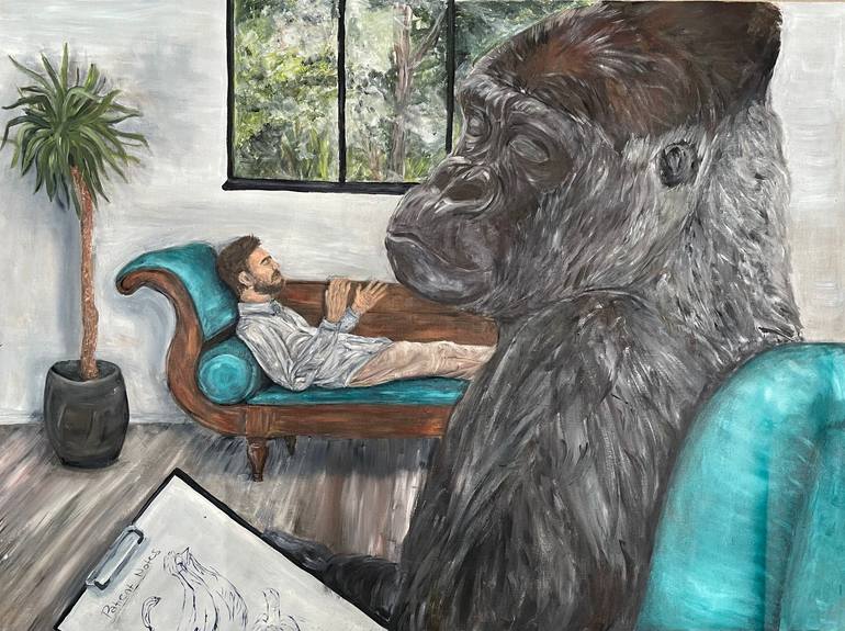 Frontier Psychiatrist Painting by Tegan Hamilton | Saatchi Art