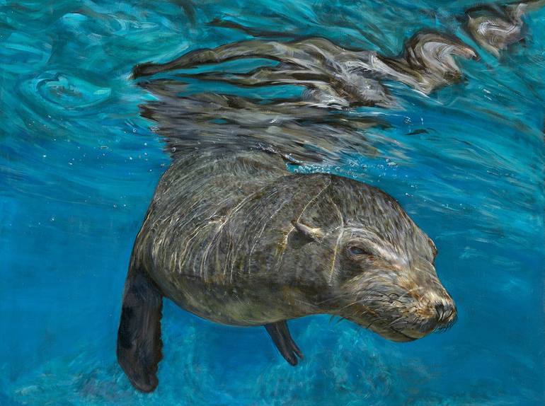 Pinnipea Painting by Tegan Hamilton | Saatchi Art