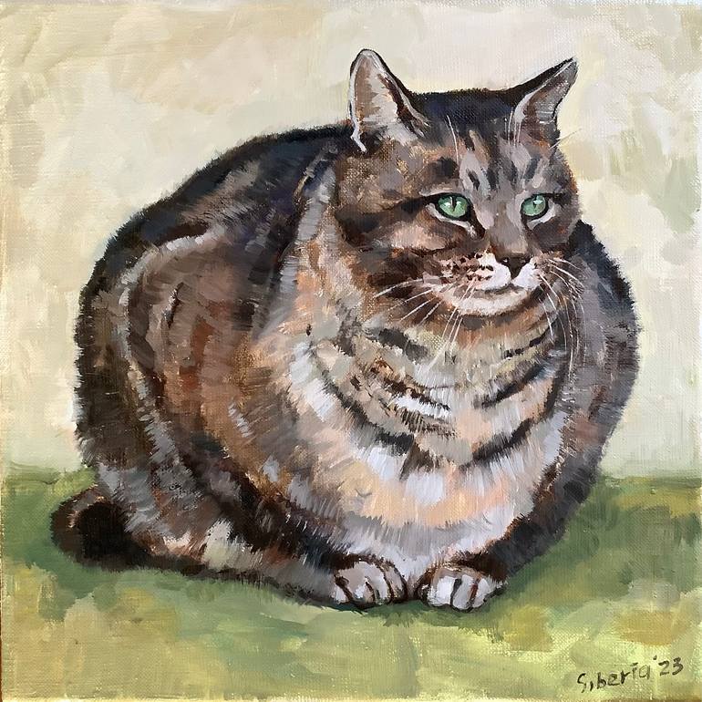 Tabby Painting by Elena Utkina | Saatchi Art