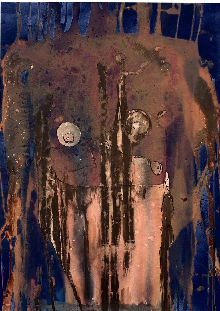 Elon's head x-ray Mixed Media by Sergei Kozachenko | Saatchi Art