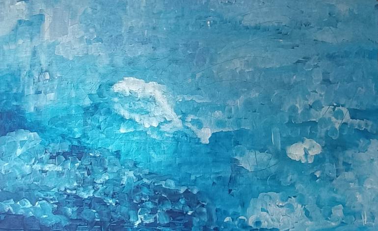 Blue Frequency Painting by Hinano Reia | Saatchi Art