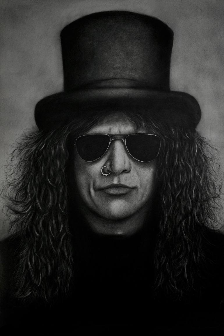 Slash (Guns N Roses) Drawing by John Thomas | Saatchi Art United Arab ...