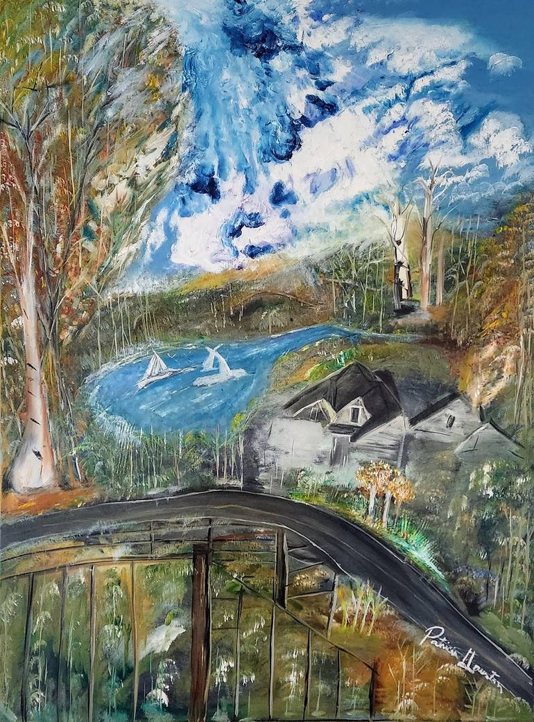 Overview Of Lake Mohawk Extra Large Painting Painting by Patricia ...