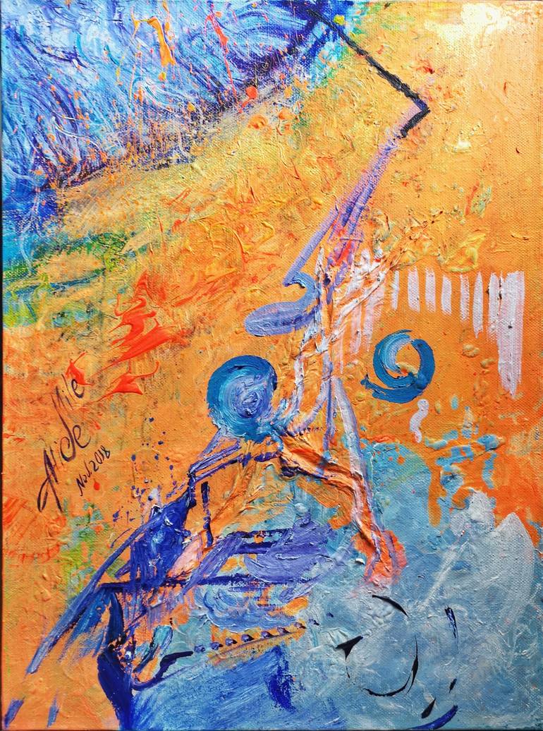 The impulsive struggle of orange with aggressive mediocrity Painting by ...