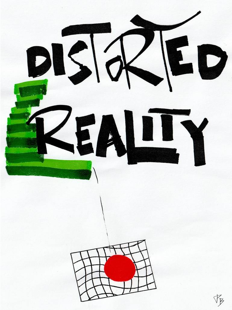 Distorted reality Drawing by Patrick Burrows | Saatchi Art