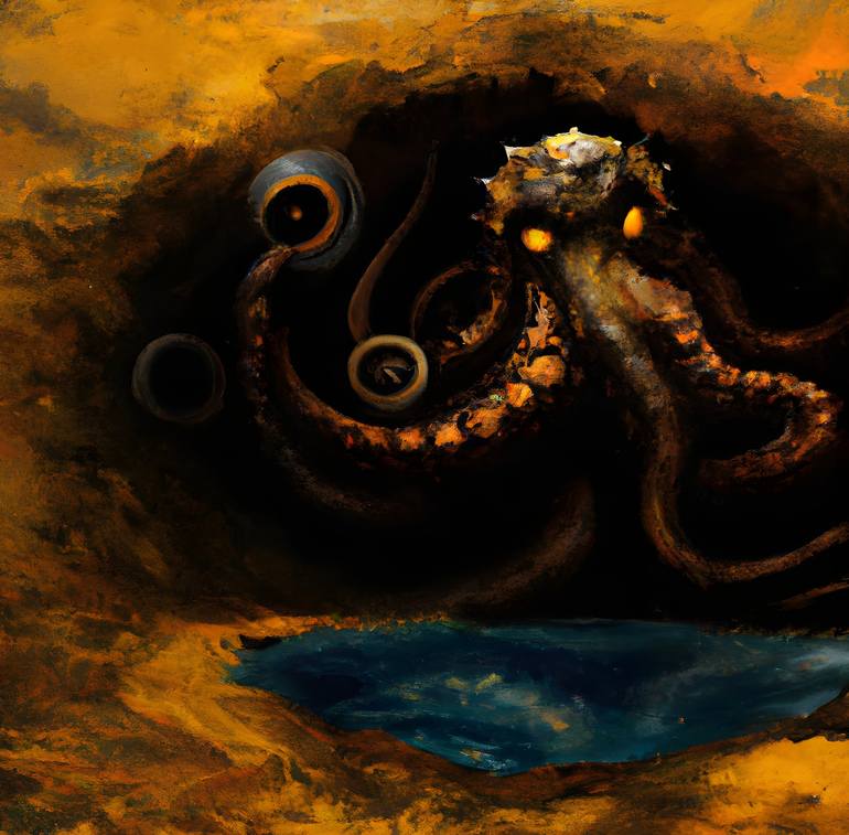 Trench Octopus Vol1 no.1 Digital by Ramit Kumar | Saatchi Art Trench Octopus Vol1 no.1 Digital by Ramit Kumar | Saatchi Art