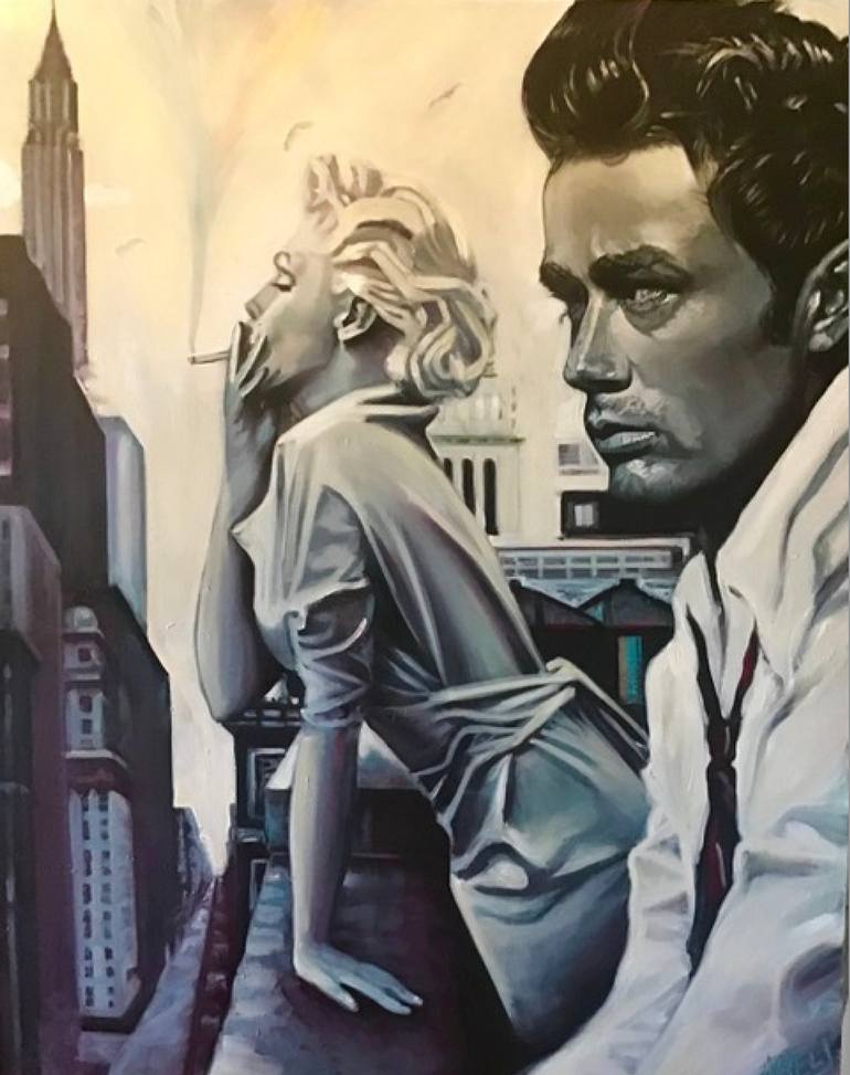Jimmy And Marilyn Painting by Annabelle Troster | Saatchi Art