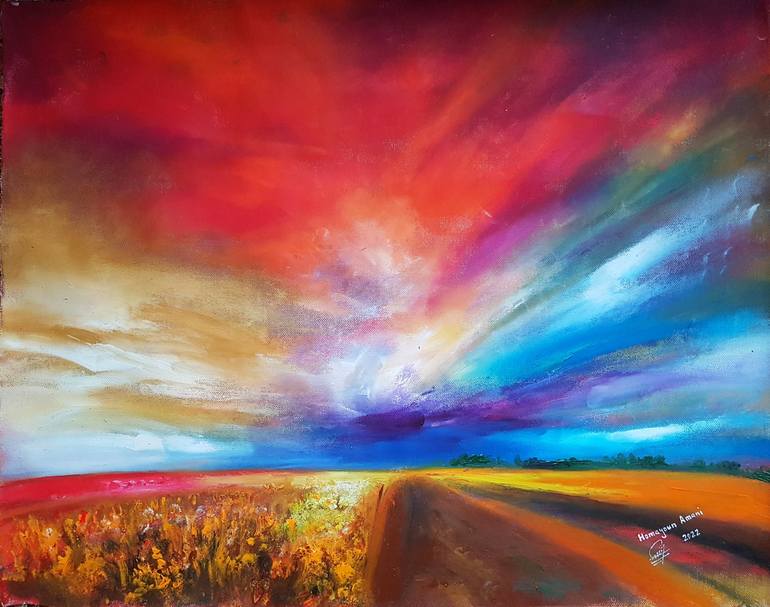 The Heaven Way Painting by Homayoun Amani | Saatchi Art